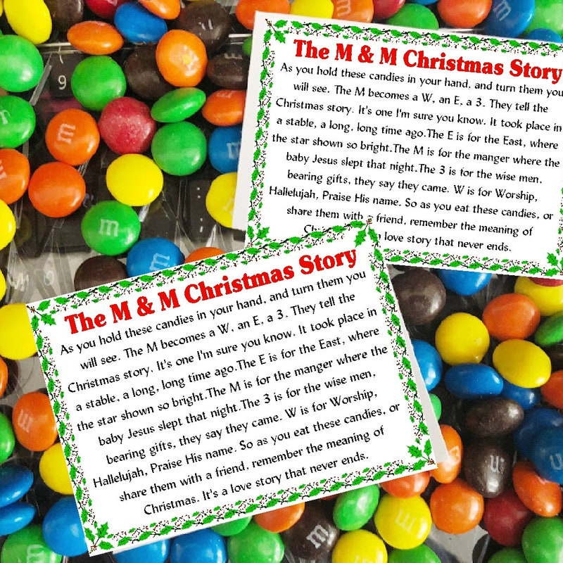 M and M Christmas Story - Etsy