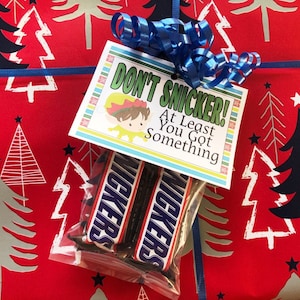Snickers Christmas Candy Bag Topper Printable - Etsy