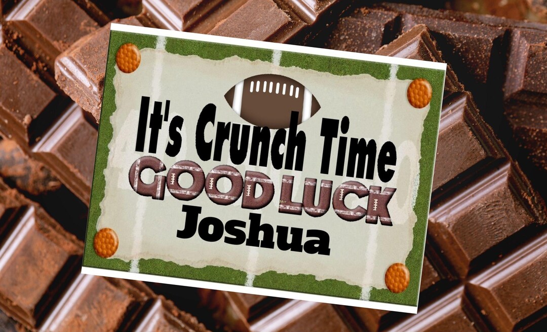 PERSONALIZABLE It's Crunch Time Football Team Treat, Football Candy Bag ...
