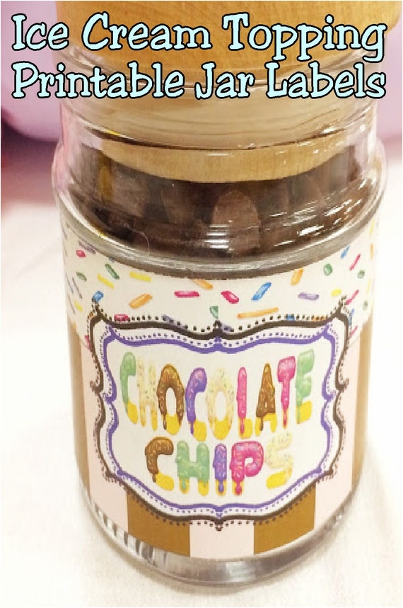 Ice Cream Topping Printables