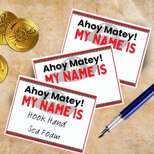 Whats Your Pirate Name Printable Game, Pirate Party Name Generator Game ...