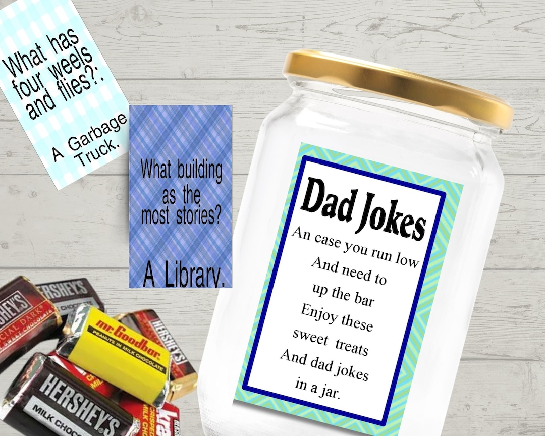Dad Jokes Candy Jar, Father's Day Gift for Dad, Mini Chocolate Candy ...