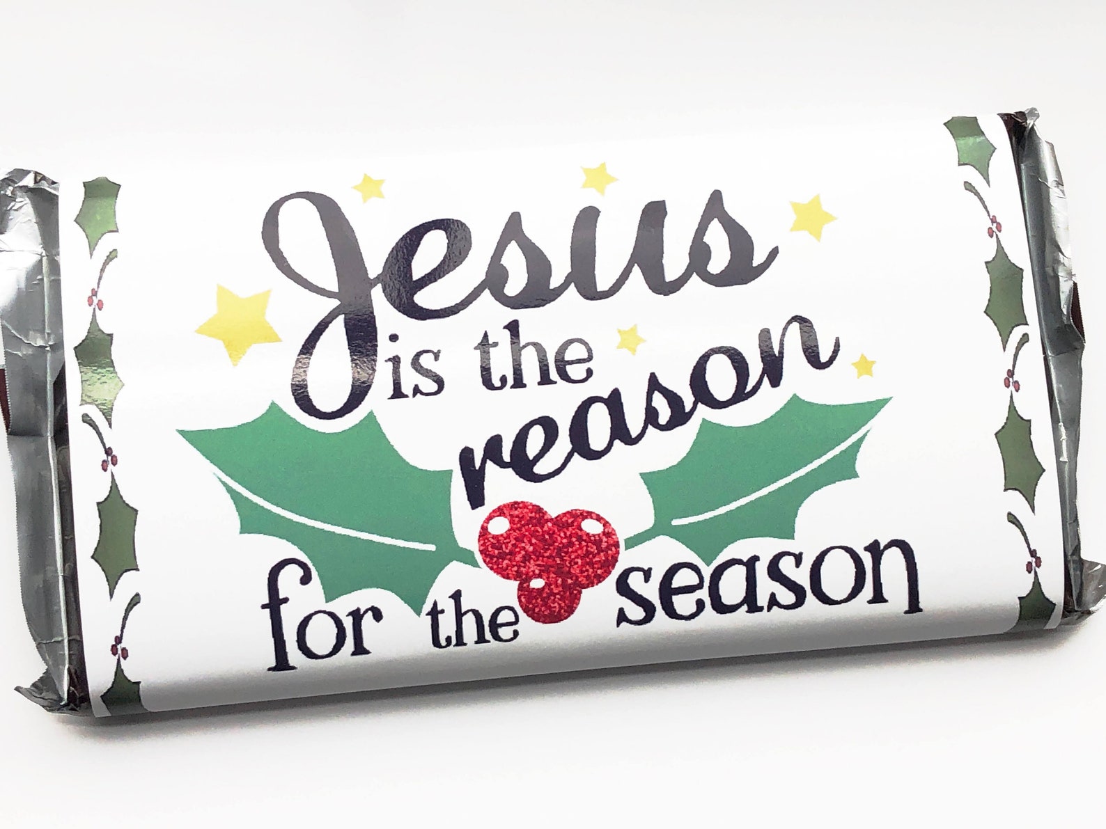 Jesus is the Reason Religious Christmas Large Candy Bar Wrapper ...