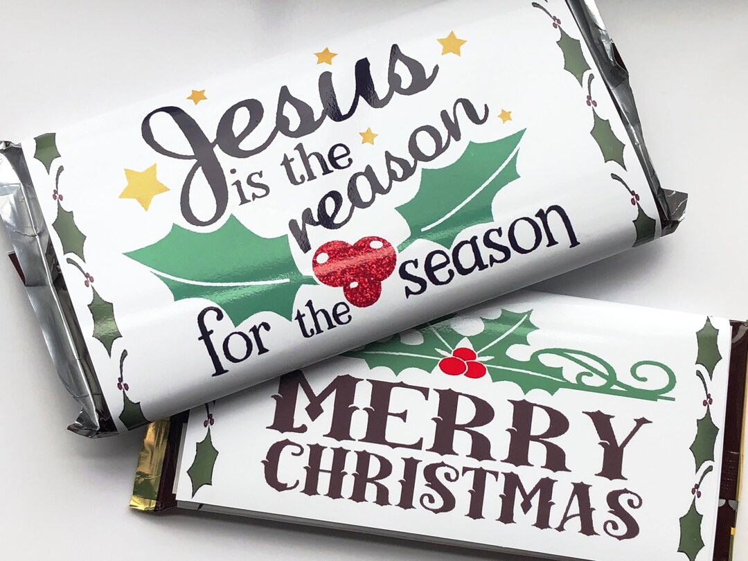 Jesus is the Reason Religious Christmas Large Candy Bar Wrapper ...