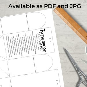 Fatherhood Survival Kit Printable for Group Gift for Dad Treat Bag ...