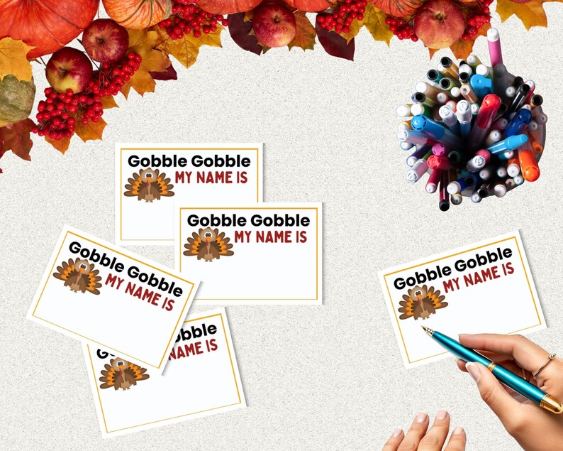 Whats Your Thanksgiving Name Game and Name Tags, Turkey Name Generator ...