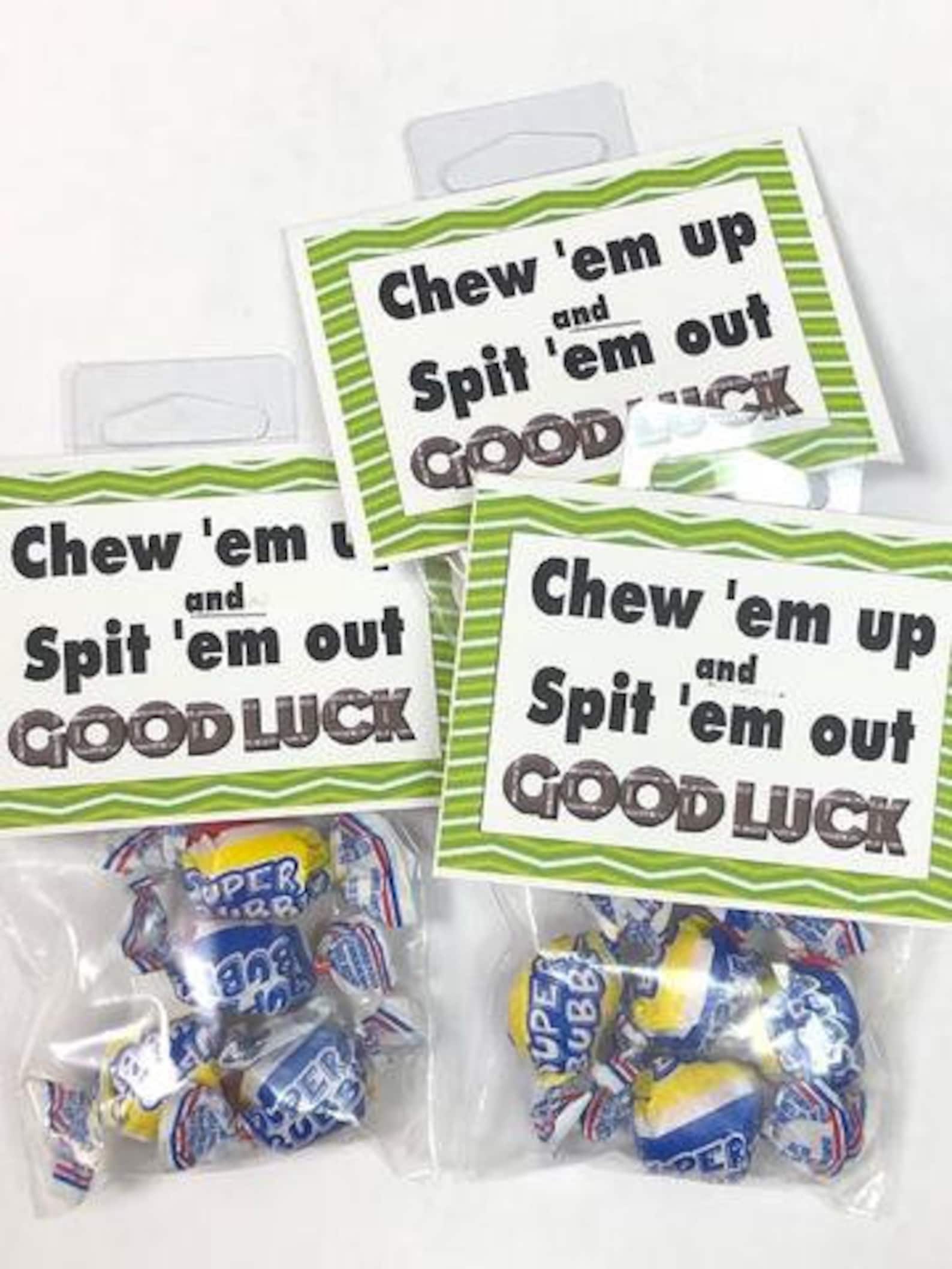 Chew 'em up Football Bag Topper Printable Team Treat, Booster Club Gift ...