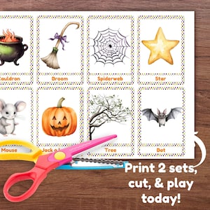 Halloween Memory Matching Game Printable Kids Activity, Classroom ...