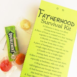 Fatherhood Survival Kit Printable for Group Gift for Dad Treat Bag ...
