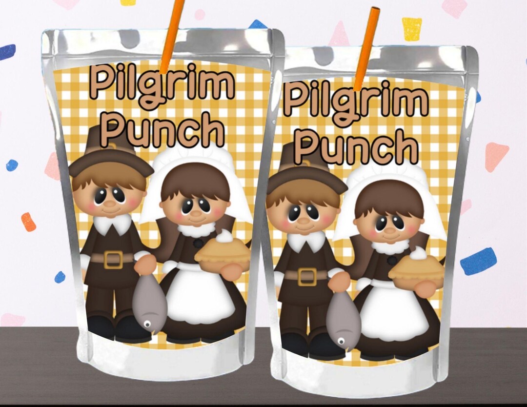 Pilgrim Punch Capri Sun Label, Thanksgiving Dinner Printable ...