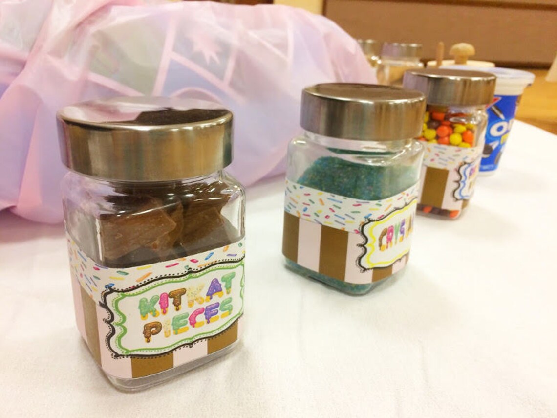 Printable Ice Cream Topping Labels | Etsy