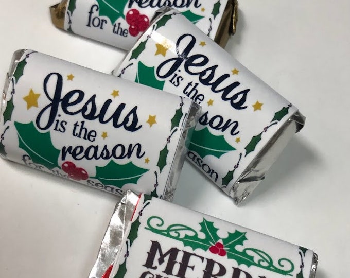 Jesus is the Reason Mini Hershey Christmas Candy Bar Wrapper Printable ...