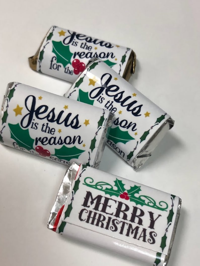 Jesus is the Reason Mini Hershey Christmas Candy Bar Wrapper Printable ...