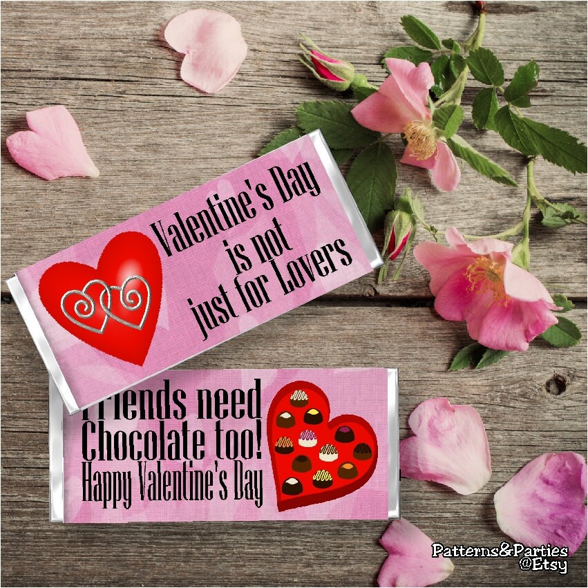 Friends Valentine Candy Bar Wrapper Printable valentine card | Etsy