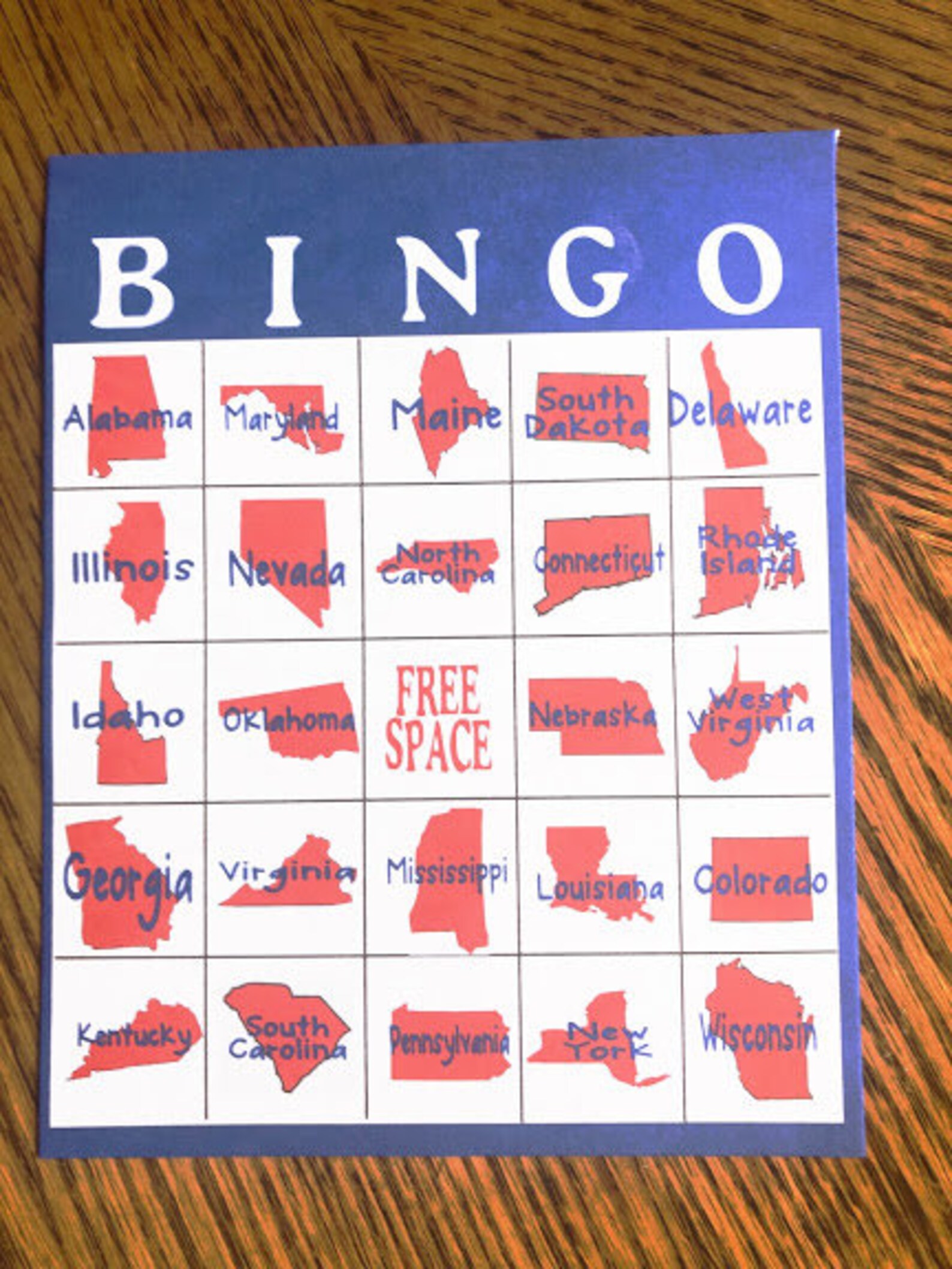 States Bingo Educational Game for Homeschool Activity or Classroom ...