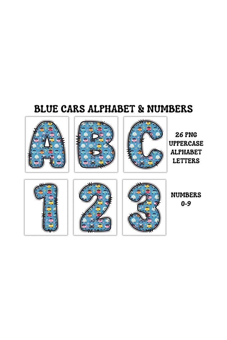 Car Alphabet Clip Art for Vehicle Birthday Party or Baby Shower, 224 - Etsy