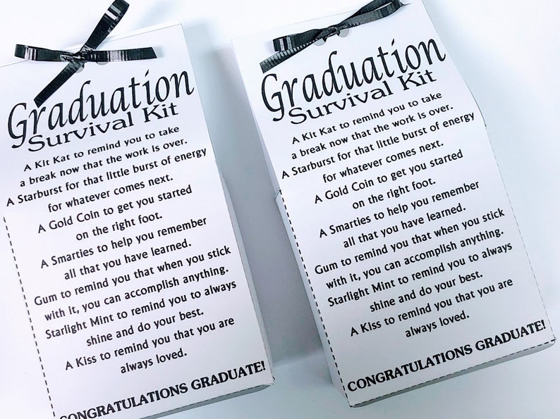 Graduation Survival Kit Printable Gift for Him Gift for Her | Etsy
