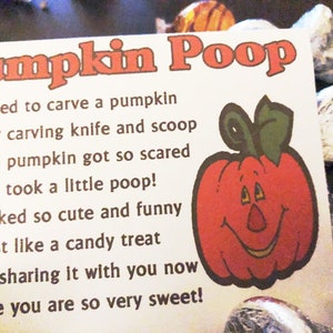 Pumpkin Poop Printable Bag Topper, Halloween Bag Topper, School Treat ...