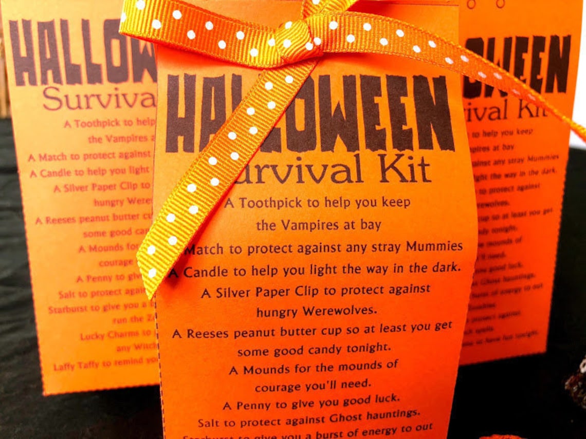 Halloween Survival Kit Printable - Etsy