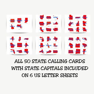 States Bingo Educational Game for Homeschool Activity or Classroom ...