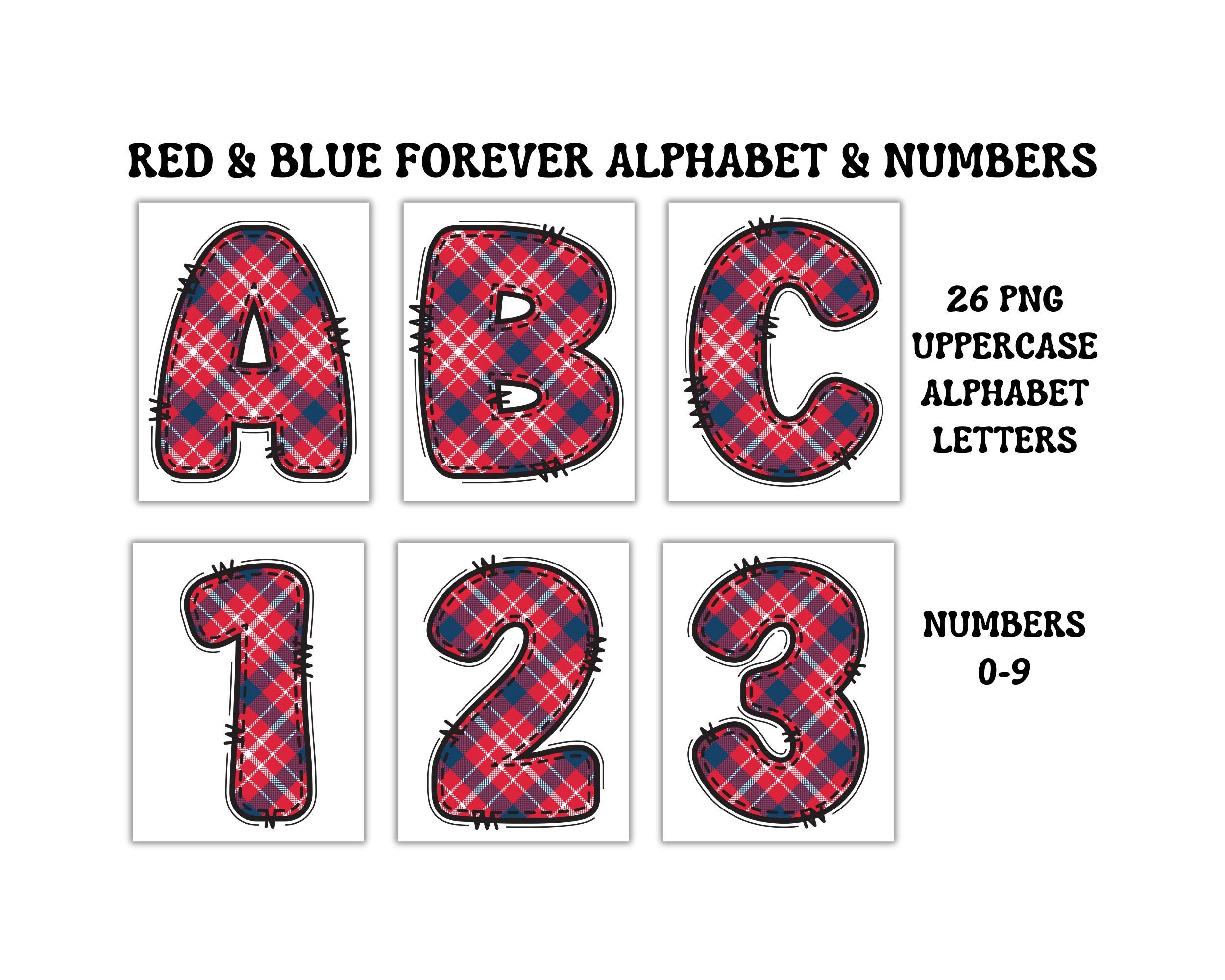 Patriotic Alphabet PNG Clipart Set of 5 Patriotic Letters and Numbers ...