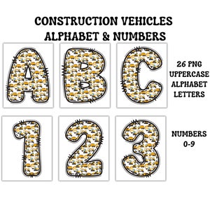 Construction Alphabet PNG Clipart Set of 5 Construction Letters and ...