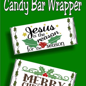 Jesus is the Reason Christmas Candy Bar Wrapper Printable - Etsy
