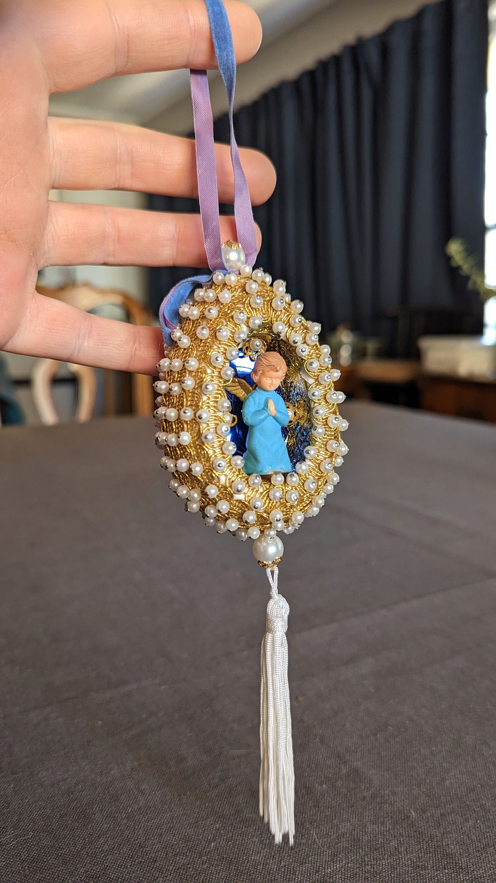 Vintage Beautiful Push Pin Angel Ornament - Etsy