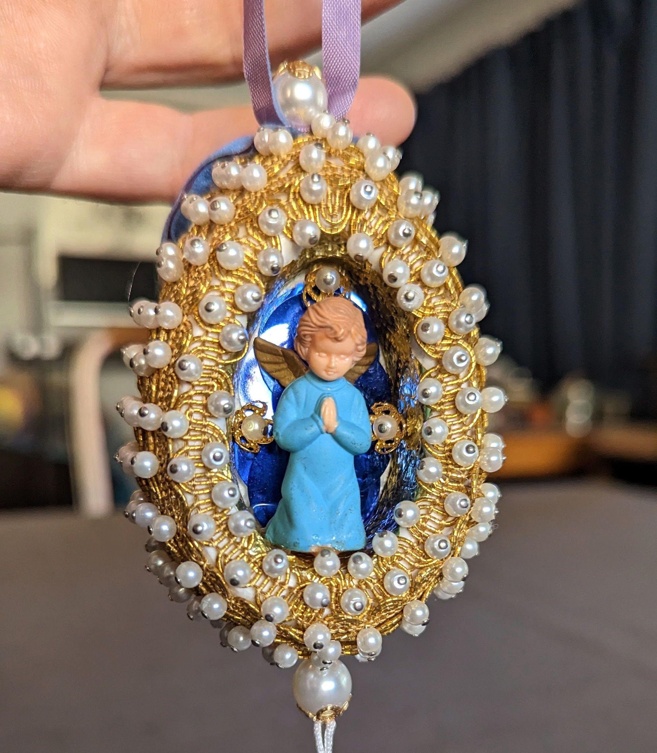 Vintage Beautiful Push Pin Angel Ornament - Etsy