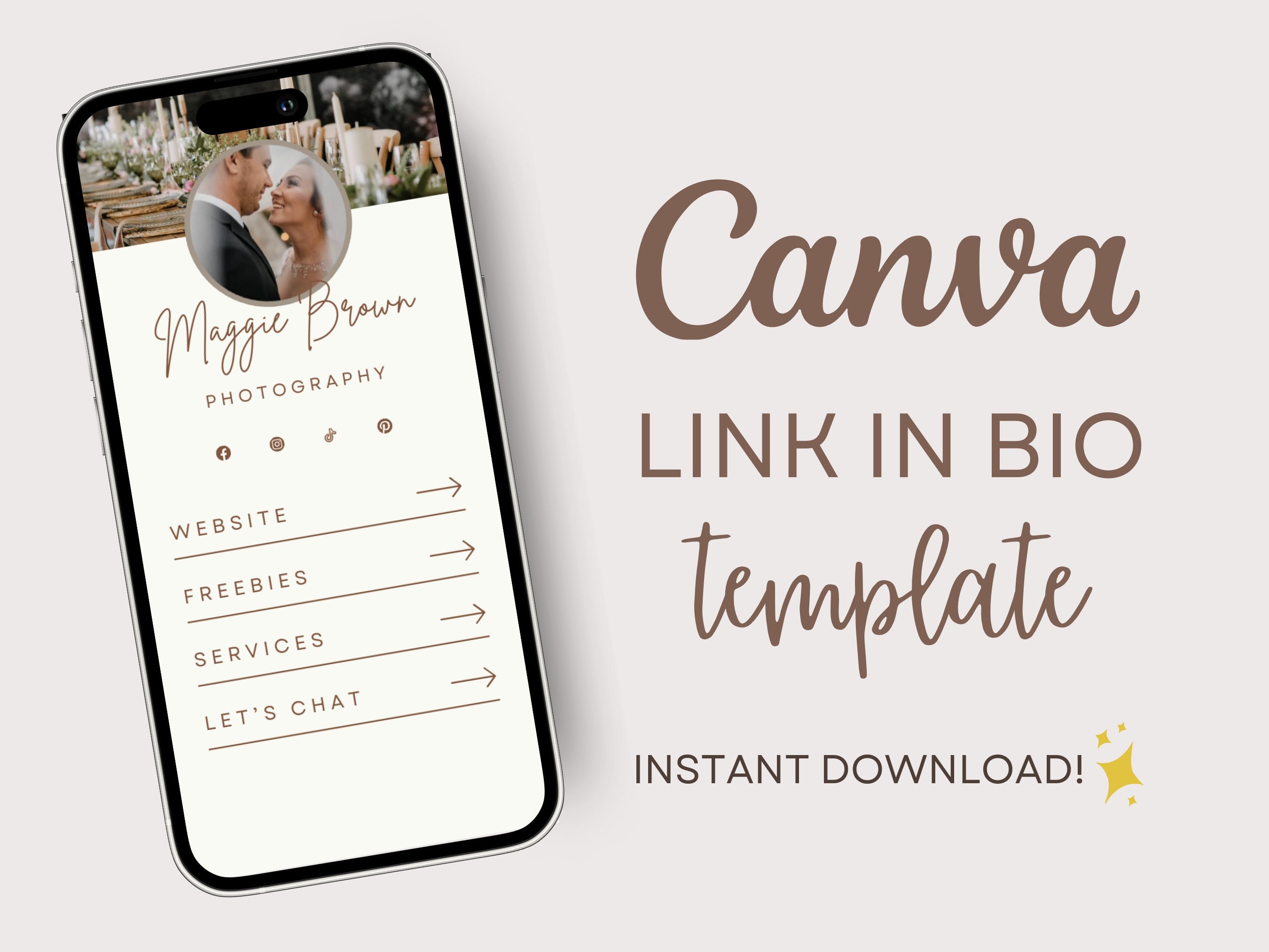 LINK IN BIO Template | Canva Template | Photography | Influencer | Real ...