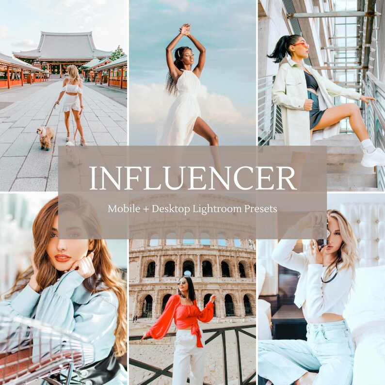 Influencer Lightroom Presets | Mobile & Desktop (DNG, XMP) - Etsy