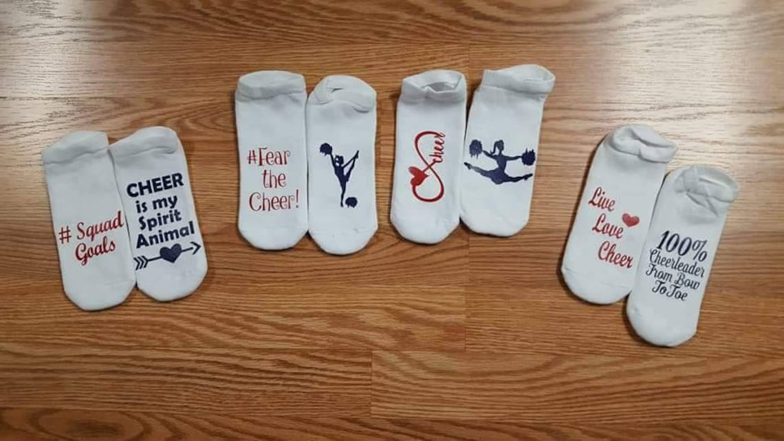 Cheer Socks Cheerleading Socks Cheer Gifts Cheer Leader - Etsy