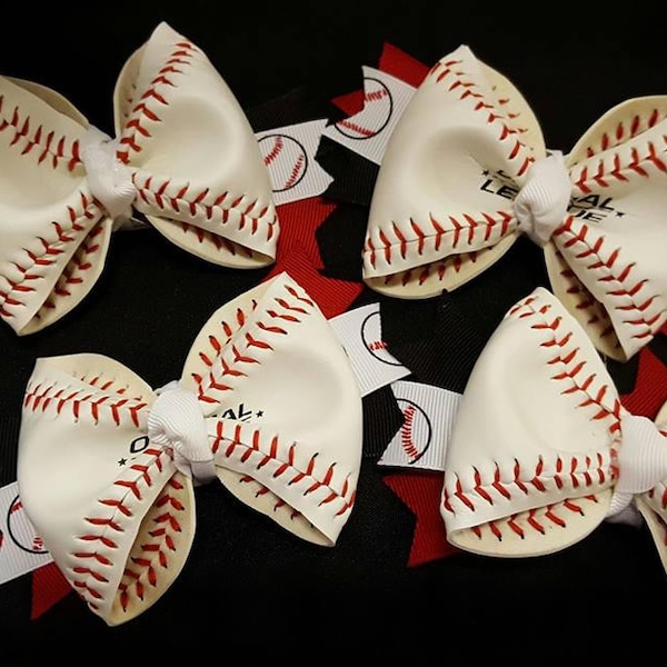 Baseball Hair Bow - Etsy