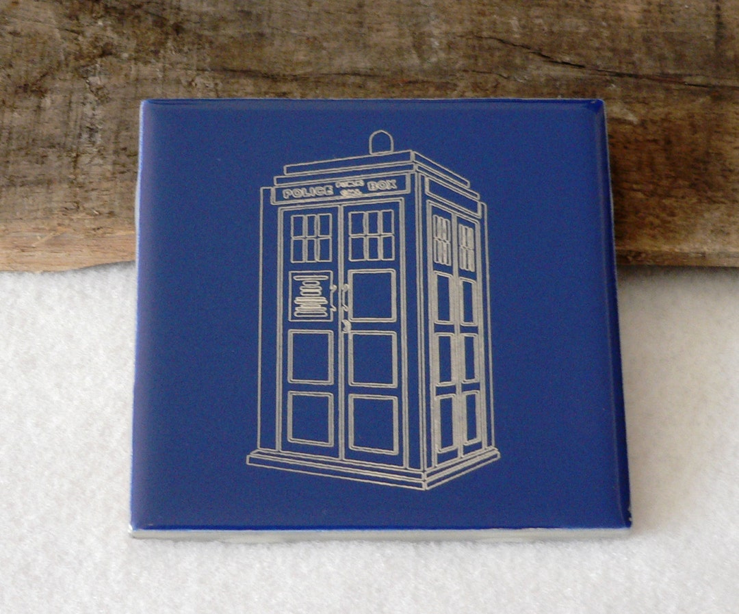 Dr. Who TARDIS Engraved Ceramic Coaster - Etsy