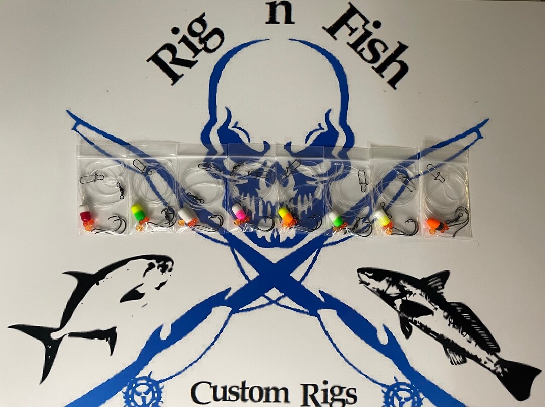 8 Hi-low Surf Fishing Float Rigs for Pompano, Whitingkingfish, Snappers ...