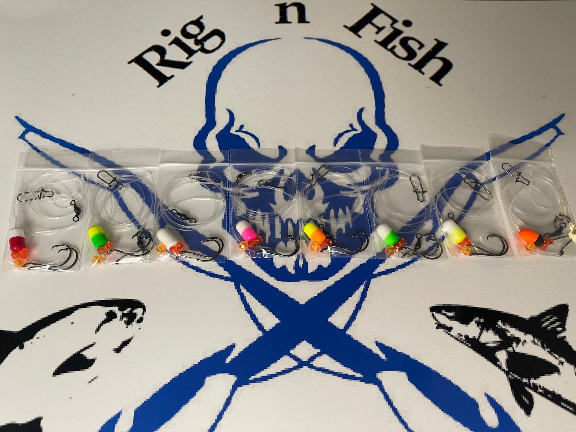 8 Hi-low Surf Fishing Float Rigs for Pompano, Whitingkingfish, Snappers ...