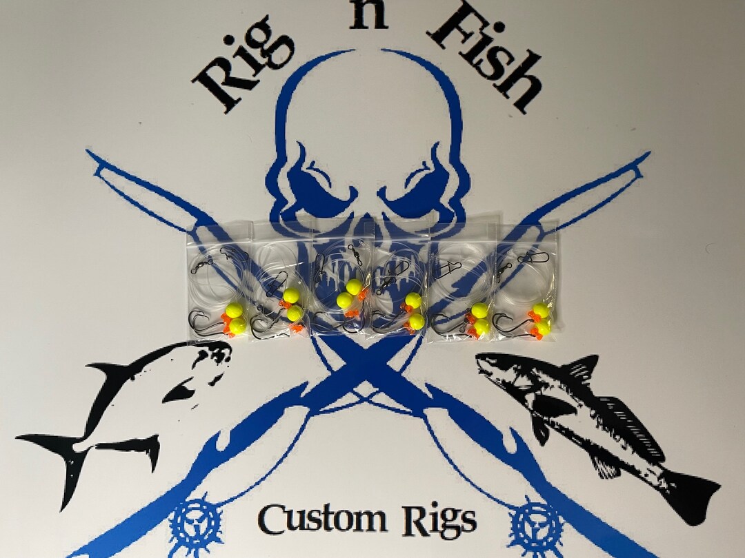 6 - Hi-low Surf Fishing Rigs for Pompano, Drum, Snappers, Whitings ...