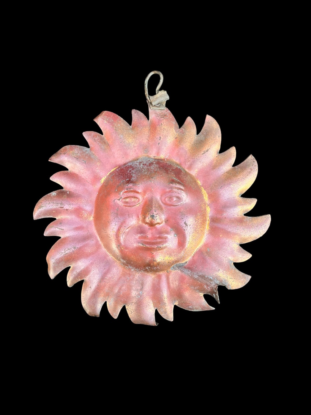 Copper Sun Face Wall Hanging Decor Vintage - Etsy
