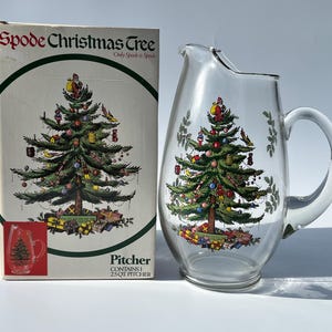 Spode Christmas Tree Pitcher With Ice Lip 2.5 Quart - Etsy