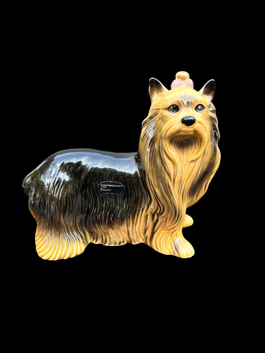 Coopercraft Yorkshire Terrier Dog Figurine Ceramic Vintage - Etsy