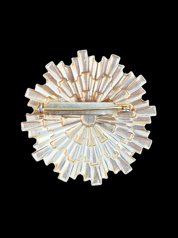 Enamel Shield Cross Knight Vintage Dimensional Brooch - Gem