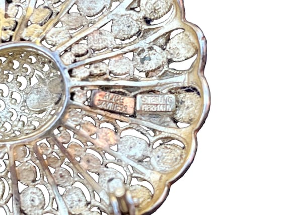 Alice Caviness Sterling Silver Peacock Brooch Germany… - Gem