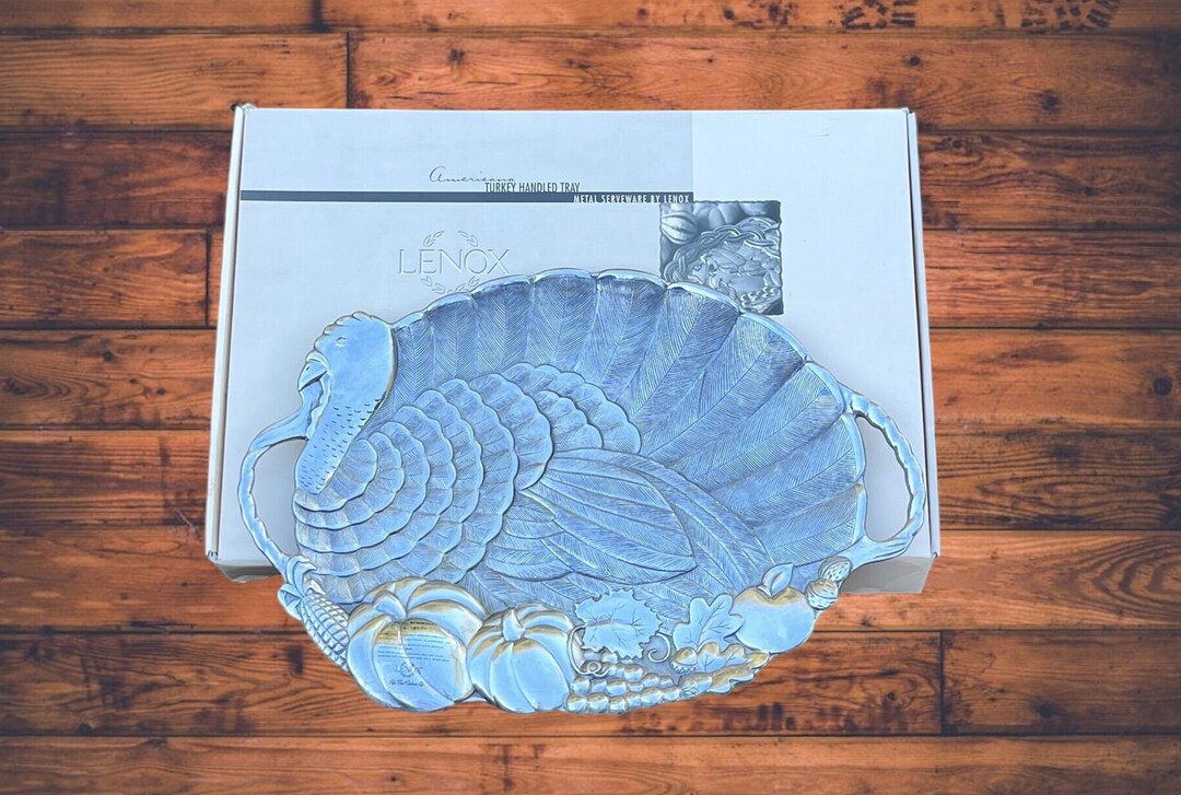 Lenox Turkey Thanksgiving Metal Serving Platter 24 In - Etsy