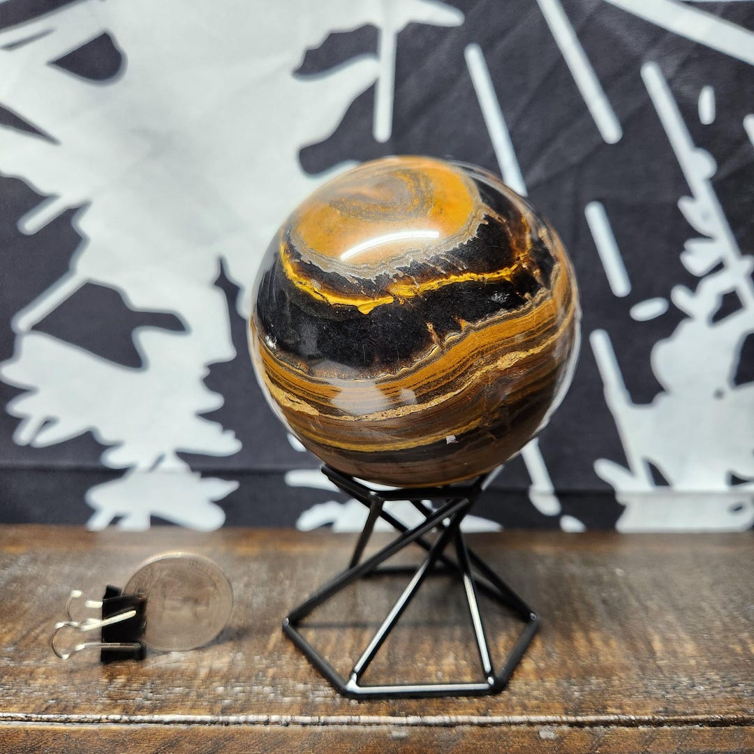 Rare Large Tiger Iron Sphere Crystal Ball - Etsy