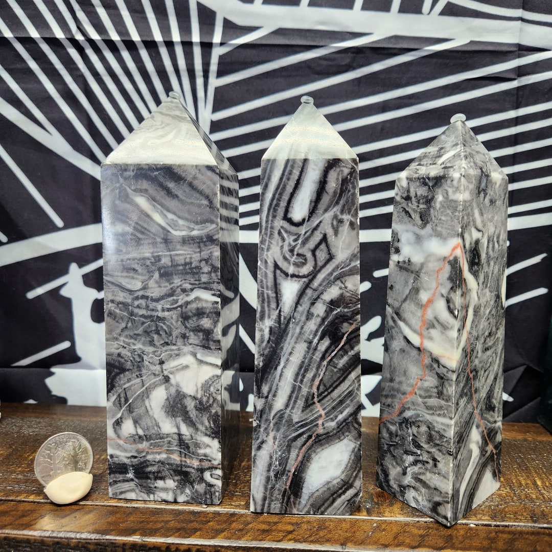 Shell Stone Towers Obelisk Large Chunky Crystals - Etsy