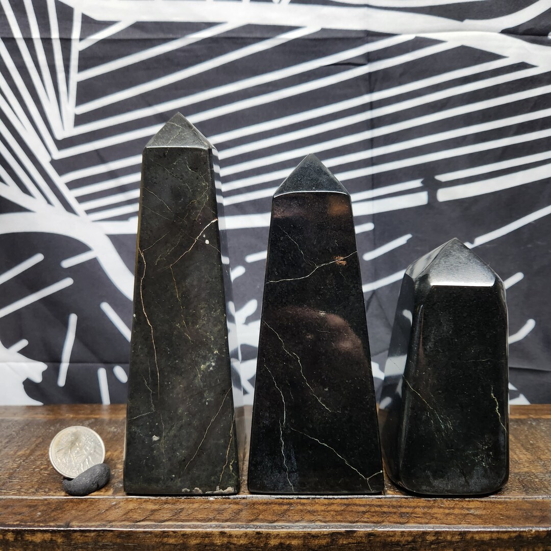 Huge Chunky Black Obsidian Towers - Etsy