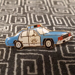 POLICE CAR Shaped Enamel Pin - Cop Car - Law Enforcement - Police ...