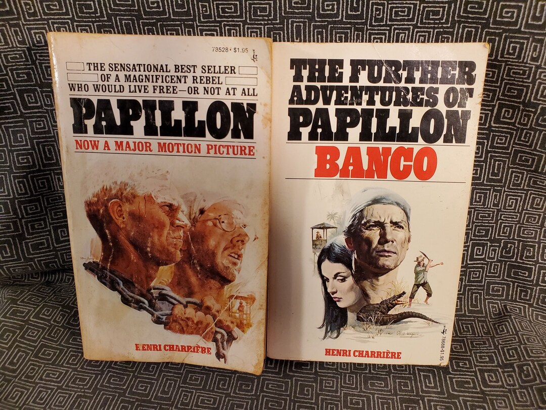 Papillon and Banco by Henri Charriere Paperback Rare Novel 1974 Steve ...