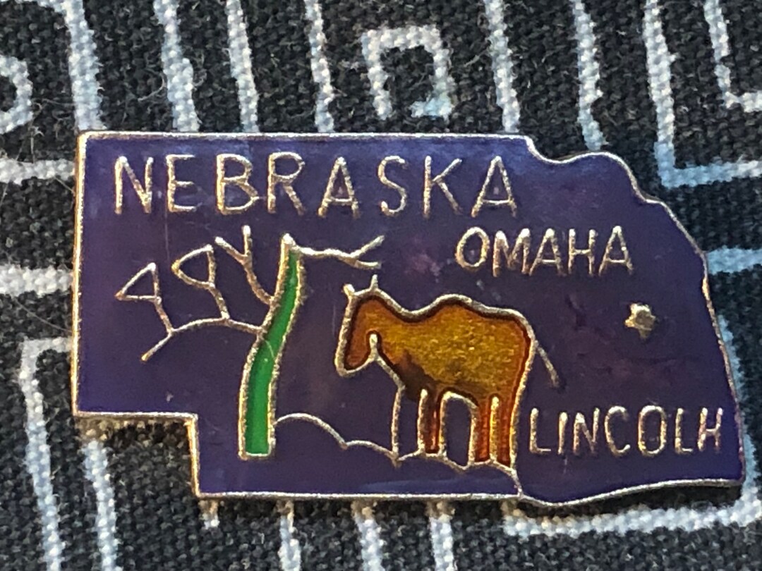 Nebraska State Shape Enamel Pin - the Pony Express - Omaha - Lincoln ...