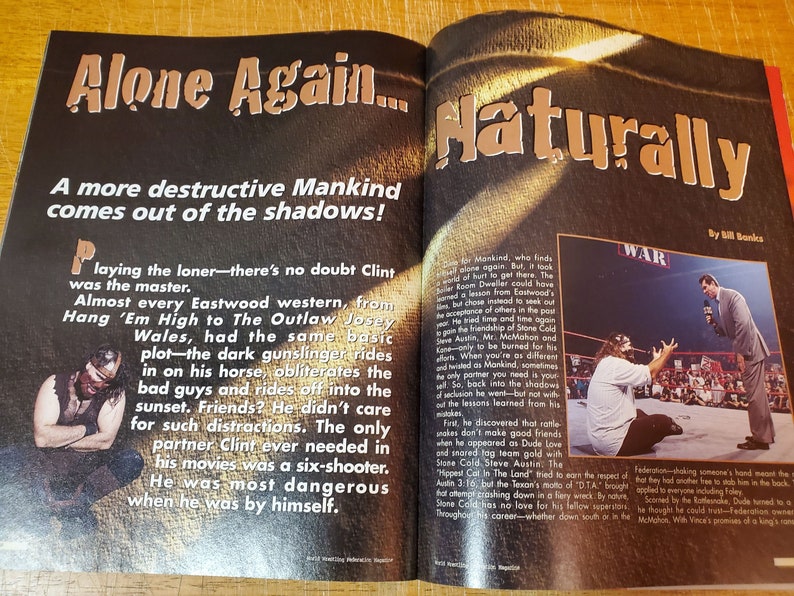 WWF Magazine 1998 - Val Venis - Mankind - Road Warriors - Summerslam ...